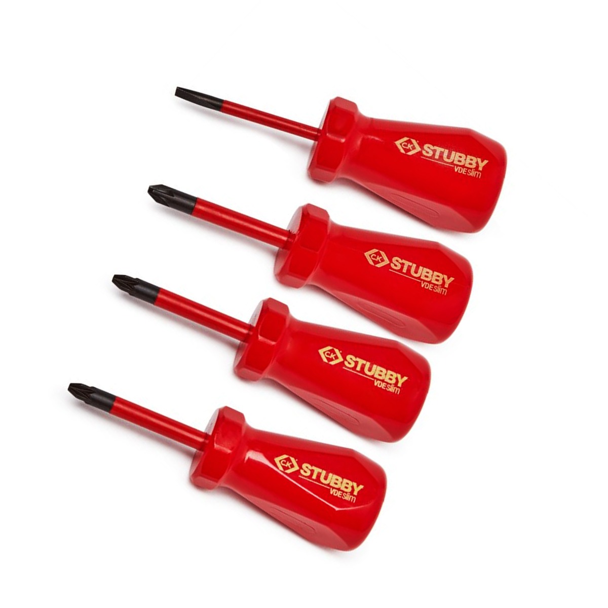 CK T48349 Stubby VDE Slim Screwdriver Set Of 4