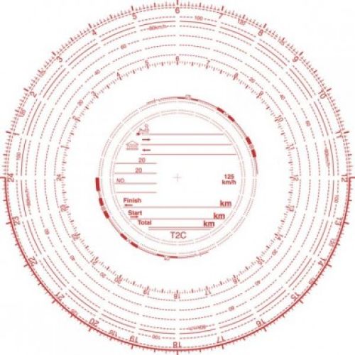 Tachograph T1/T2 Disc Charts Pre-Numbered Pack 100