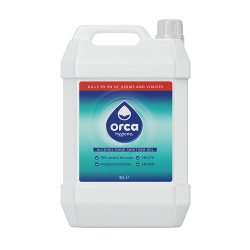 Orca ORC255 70% Alcohol Hand Sanitiser Gel 5L