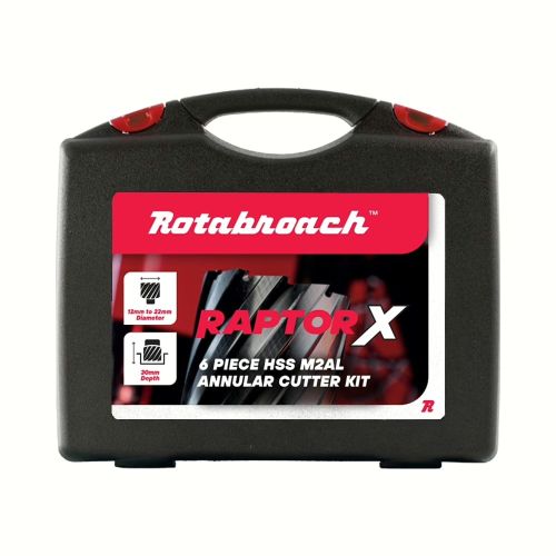 Rotabroach RAPX1222KIT Raptor X Annular Cutter Set 8 PC 12mm - 22mm