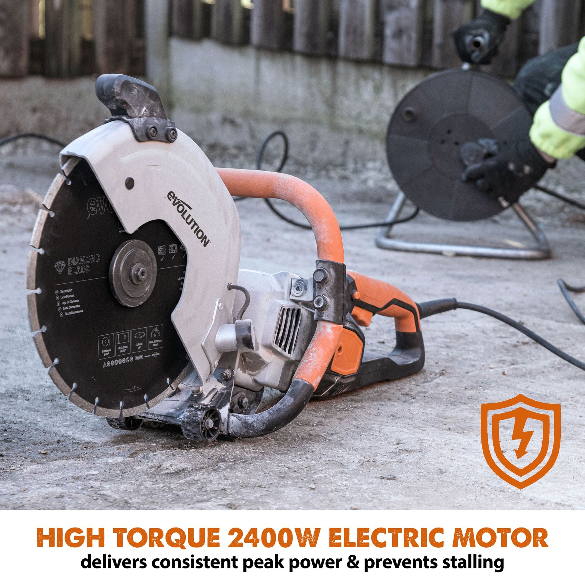 Evolution R300DCT 300mm Electric Disc Cutter 240V + Diamond Blade (EVOEDC)