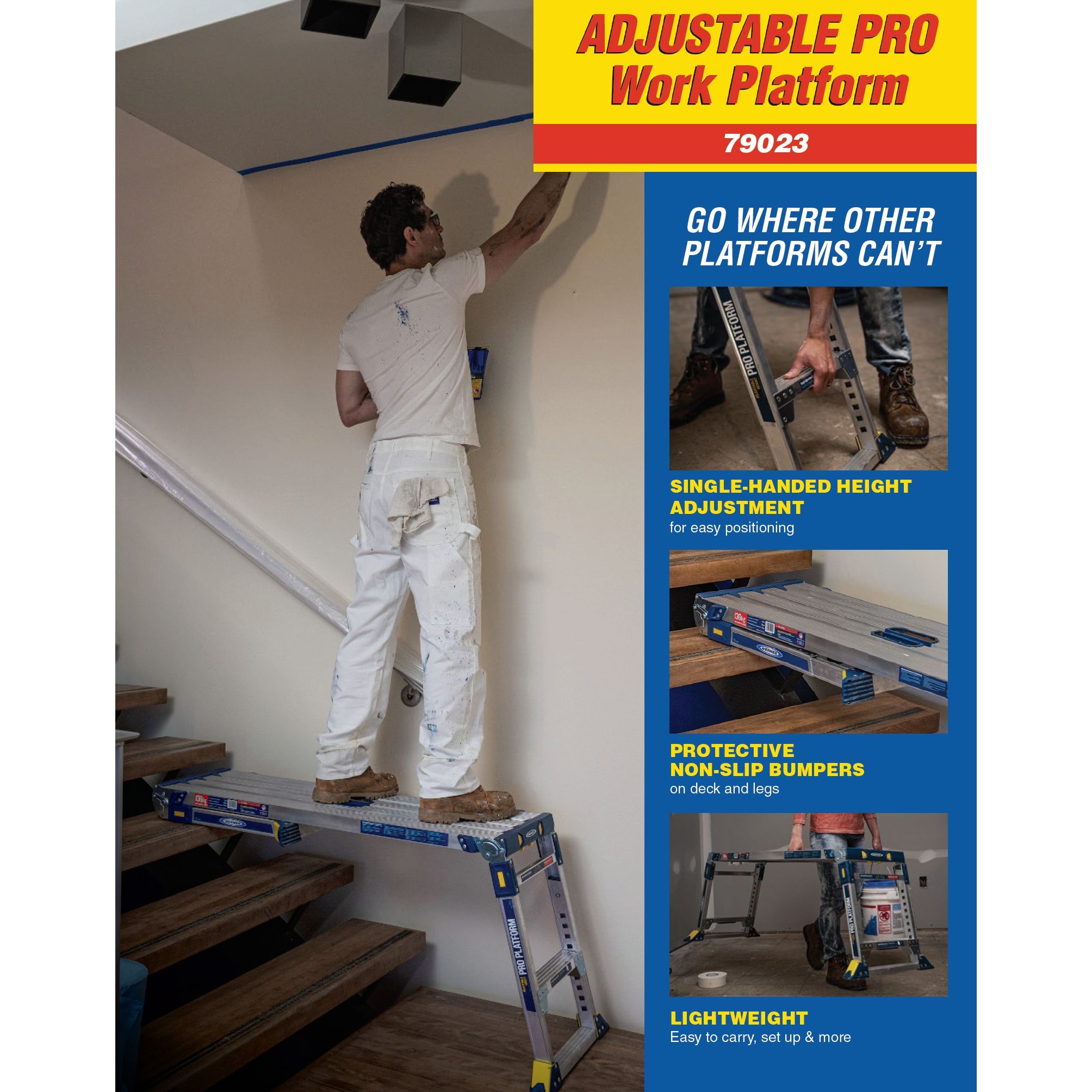 Werner 79023 Adjustable Height PRO Work Platform 0.51M - 0.76M