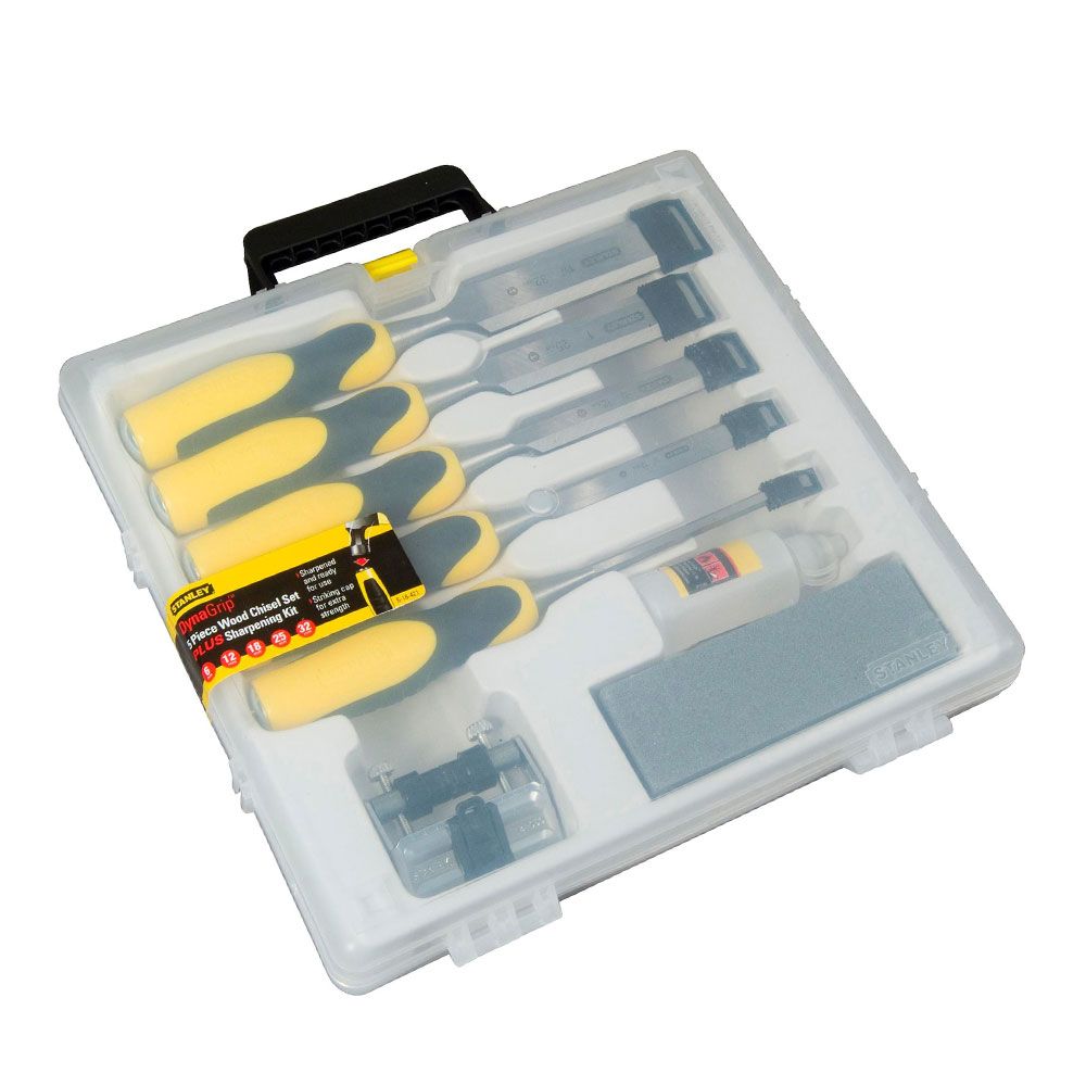 Stanley 5-16-421 DynaGrip 5 Piece Wood Chisel Set c/w Carry Case ...