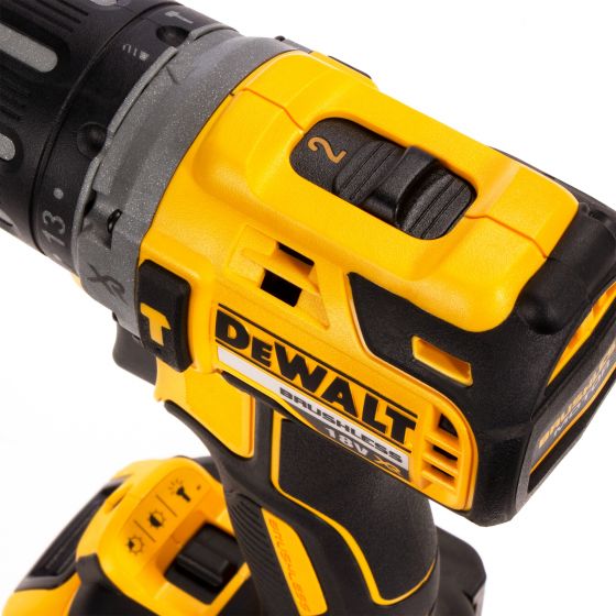 Dewalt DCD796D2 18V XR Cordless Brushless Combi Drill + 2 x 2.0Ah XR Batteries