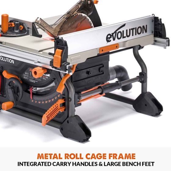 Evolution R255TBL Portable Jobsite Table Saw 240v C/W Multi Material ...