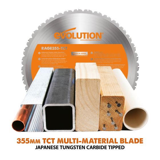 Evolution R355CPS 355mm TCT Multi-Material Chop Saw 240v