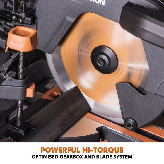 Evolution R255SMS+ Pro Sliding Mitre Saw 255mm 110v c/w Multi Material ...