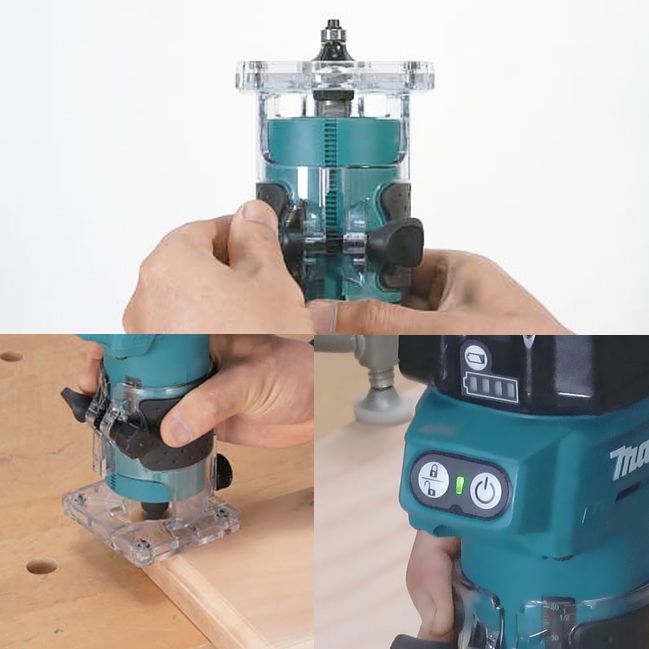 Makita DRT52Z 18v Li-ion Cordless Brushless Router / Trimmer 1/4" (Body ...